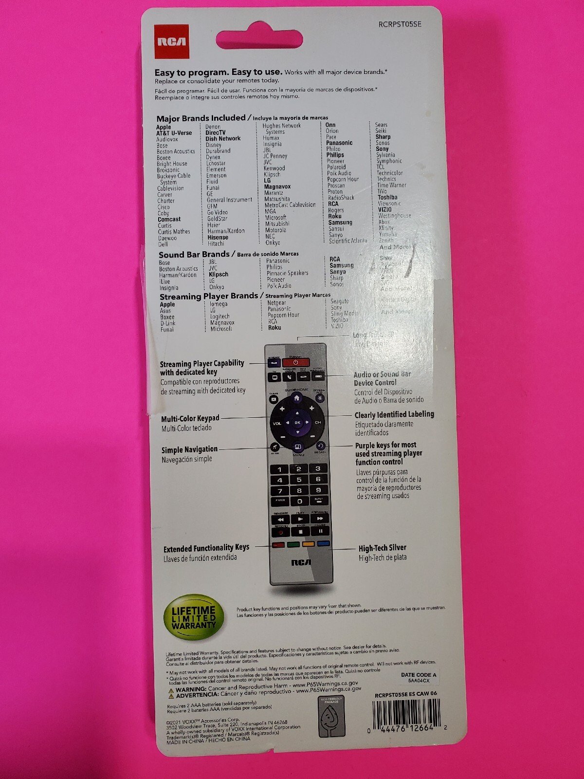 RCA RCRPST05SE 5-Device Universal Remote Tested for sale online | eBay