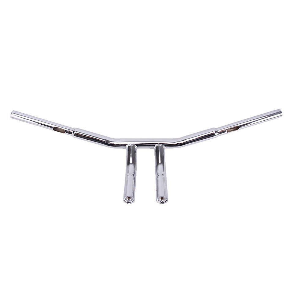 Motorcycle Fat 1'' Chrome 8" Rise Pullback T-Bars Handlebars Drag For ...