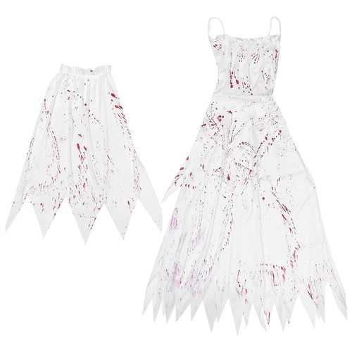Halloween Dress-up Costume Bloody Bride Outfit Party Clothes for ...