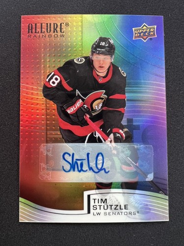 2021-22 UD Allure Full Rainbow Auto R-74 Tim Stutzle - Ottawa Senators ...