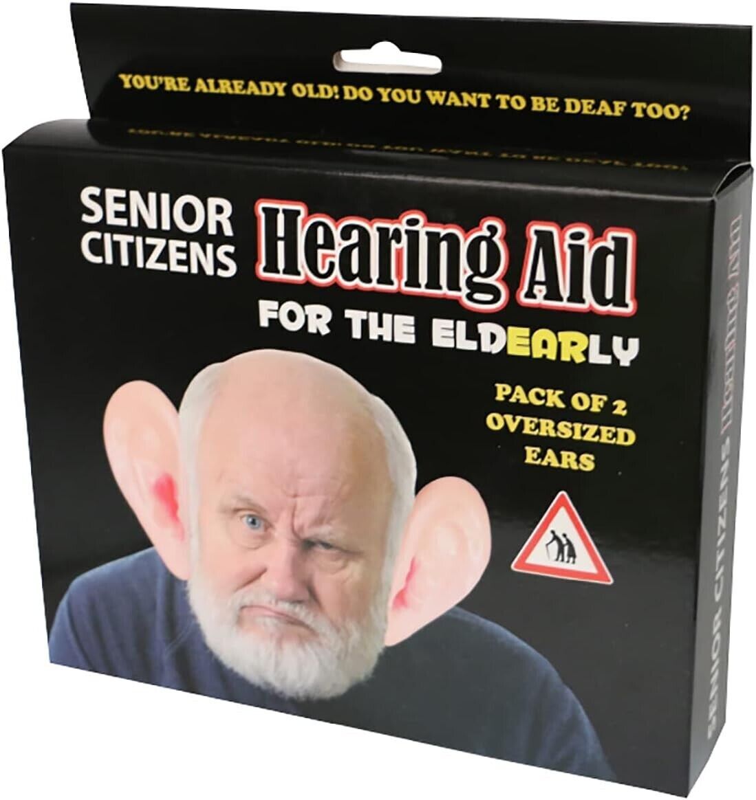 2pk JUMBO EARS Hearing Aids - Over the Hill Old Classic Gag Joke ...