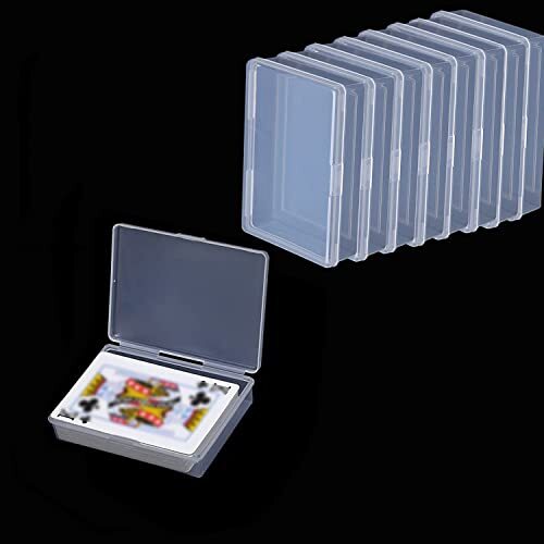 24 Pack Playing Card Deck Cases Clear Plastic Game Card Box Holder ...