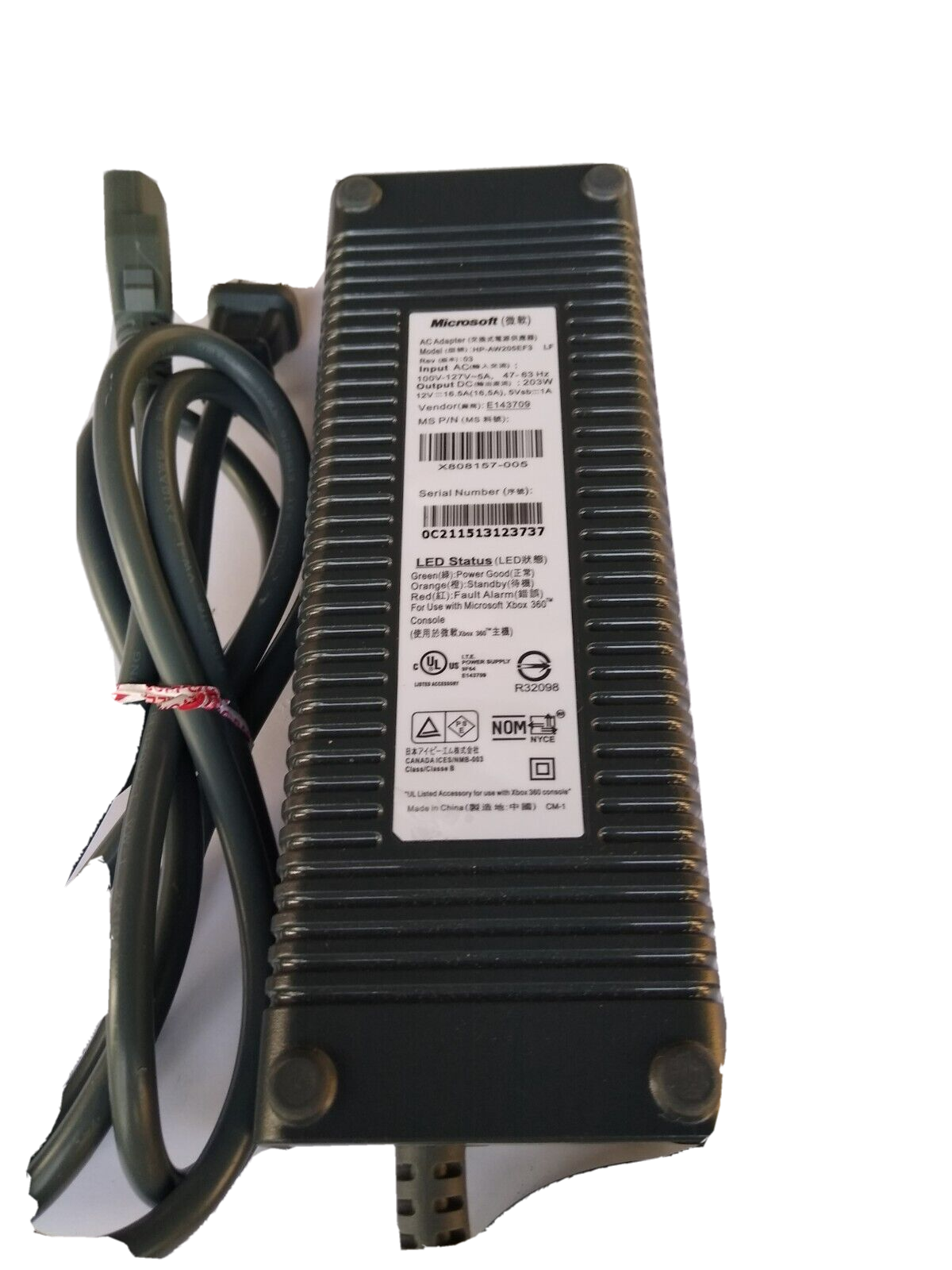Original Microsoft Xbox Power Adapter HP-AW205EF3 PN X808157-005 | eBay