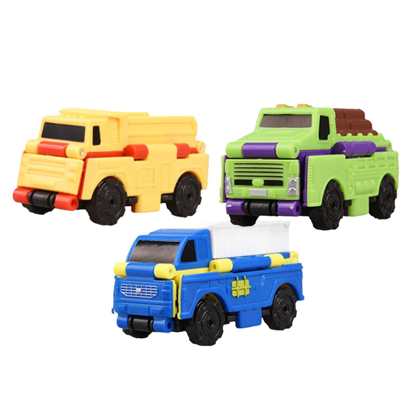 3Pcs Transformable Cars Interactive Flip Racers for Decoration Prize ...