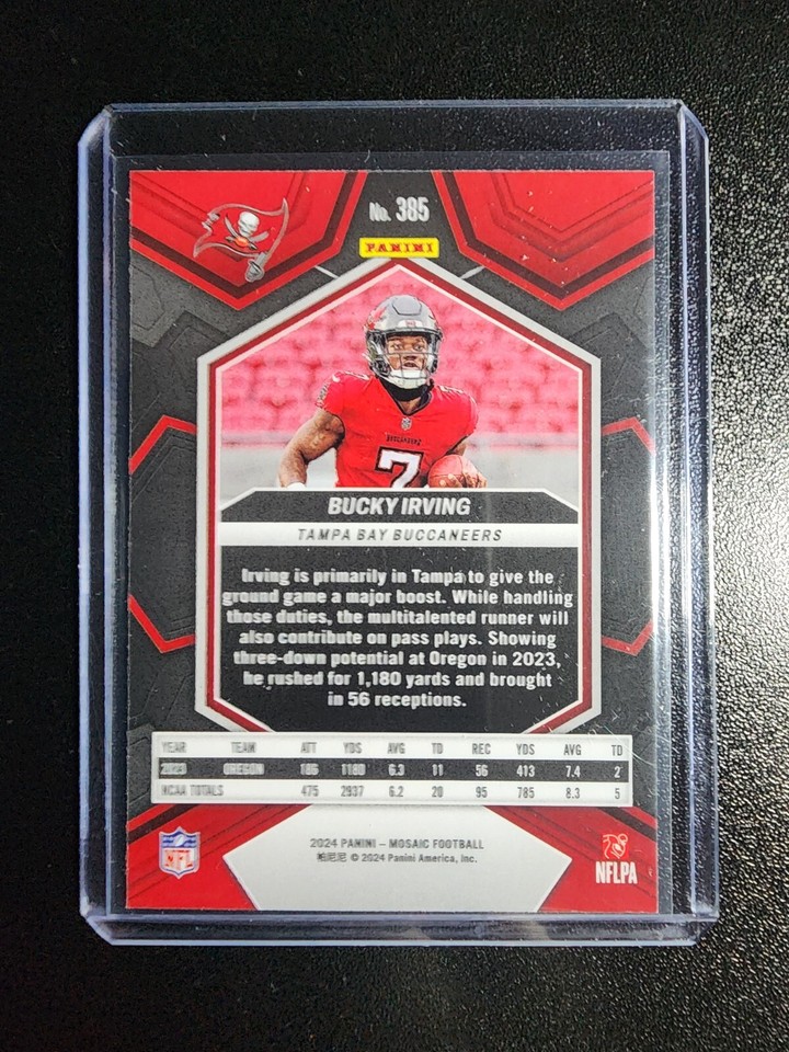 BUCKY IRVING 2024 Mosaic Base Card ROOKIE TAMPA BAY BUCCANEERS | eBay