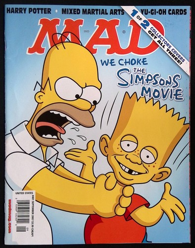 MAD #481 ~ FN 2007 E.C. MAGAZINE ~ THE SIMPSONS MOVIE HOMER COVER ...