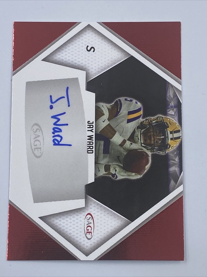 Jay Ward 2023 Sage Football Red Foil Autograph #A-JW3 L.S.U. Minnesota ...