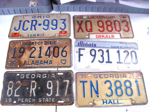LICENSE PLATE MIXED STATE 1 LOT OF 6 PLATES OVER 5 YEARS OLD # 2 | eBay