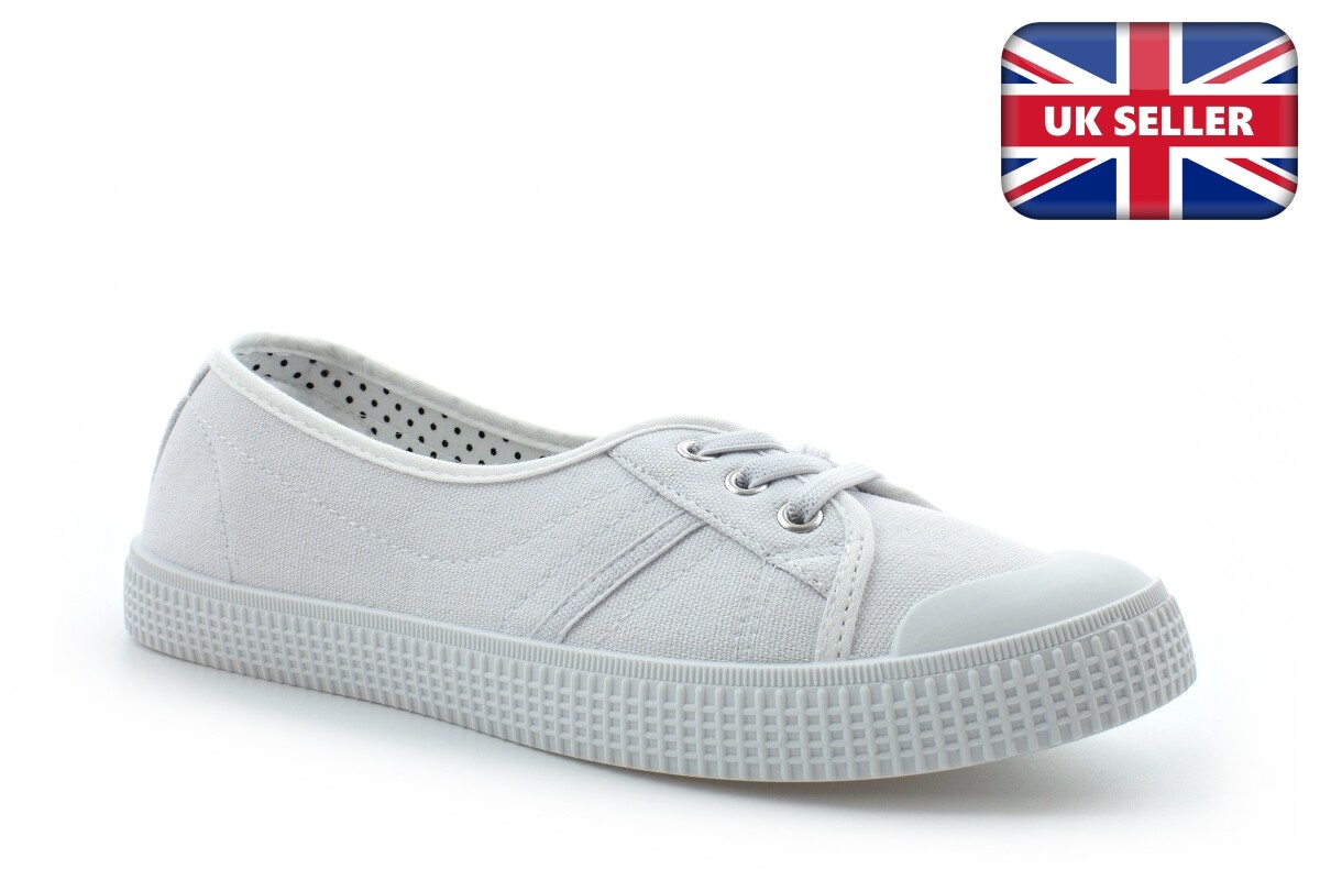Ladies Canvas Shoes Womens Canvas Pumps Girls Pumps All White Pumps ...