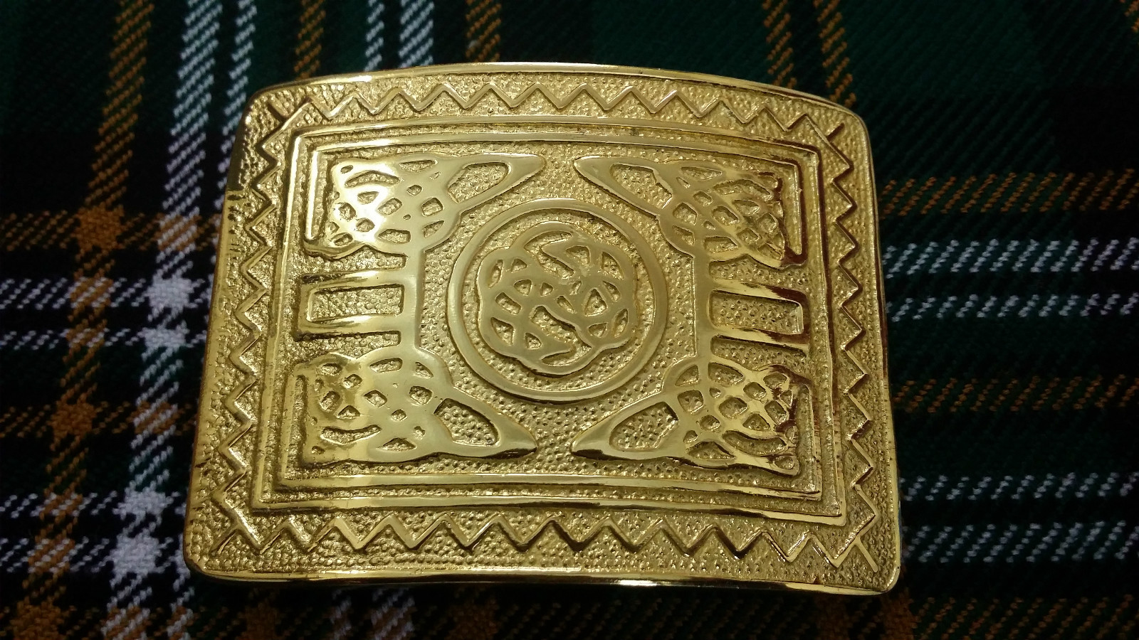 Scottish Kilt Belt Buckle Swirl Celtic Knot Gold Plated/Highland Belts ...