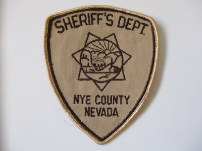 vintage 1970 era NYE County Sheriff's Dept Nevada Twill Police Patch MINT | eBay