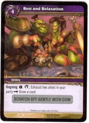 WOW REST AND RELAXATION DARK PORTAL LOOT CARD Picnic Basket Unscratched ...