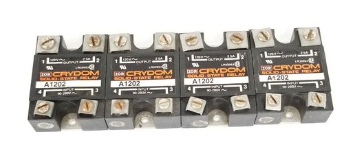 LOT OF 4 CRYDOM A1202 SOLID STATE RELAYS 120V, 2.5A | eBay