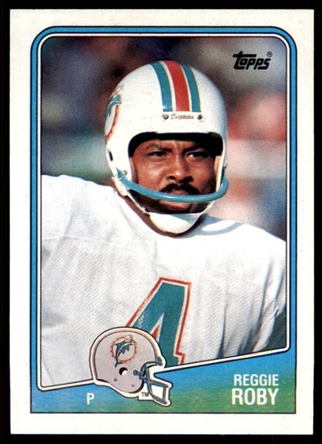 1988 Topps Reggie Roby . Miami Dolphins #195 | eBay