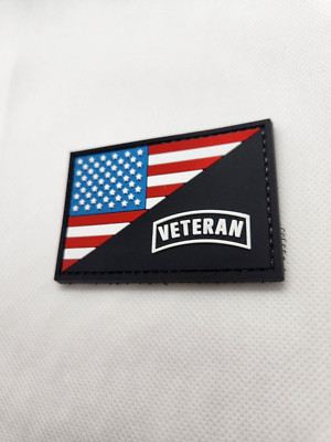 Veteran Flag 3D PVC Tactical Morale Patch – Hook Backed | eBay