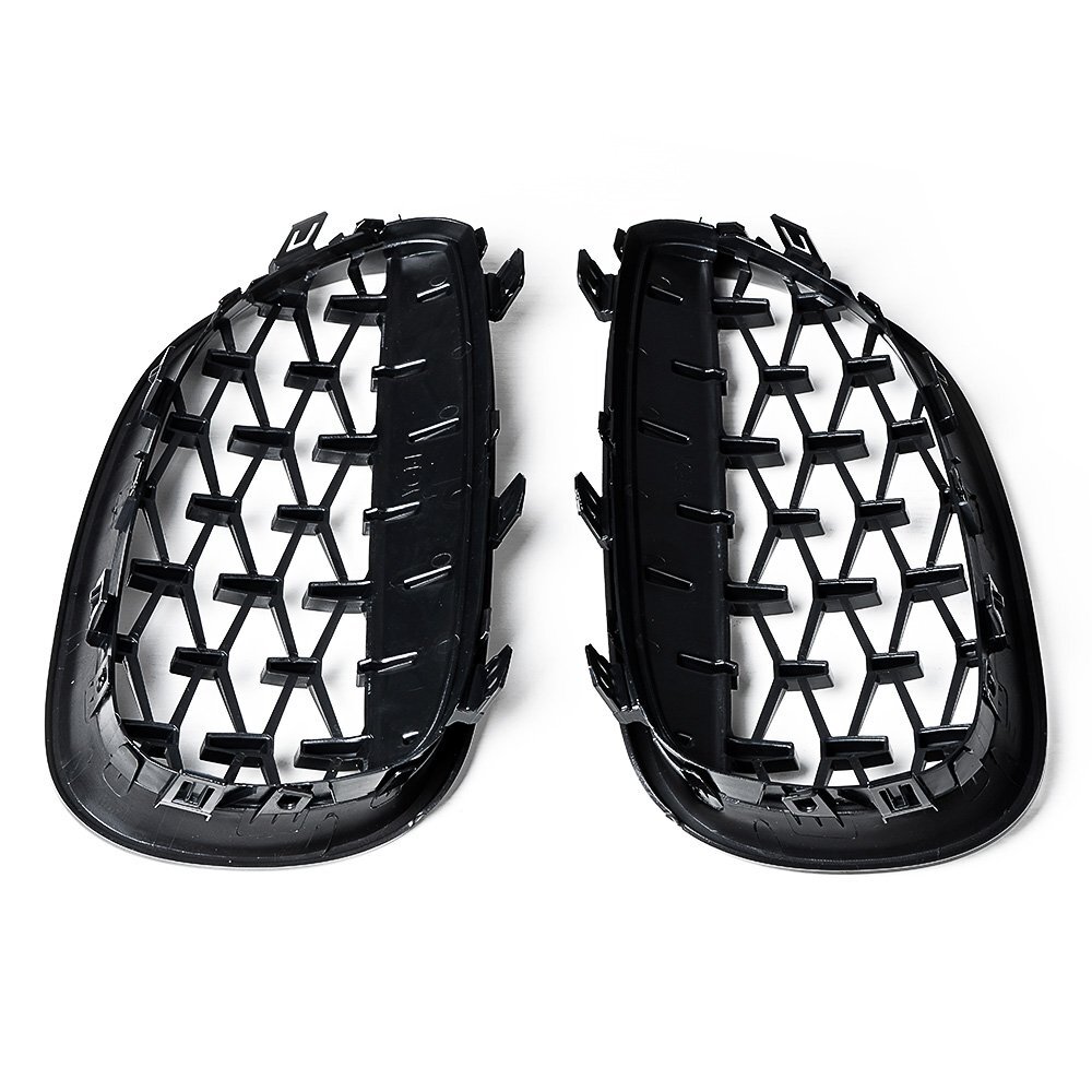 Chrome Black Diamond Front Kidney Grill For BMW E60 E61 525i 530i 528i ...