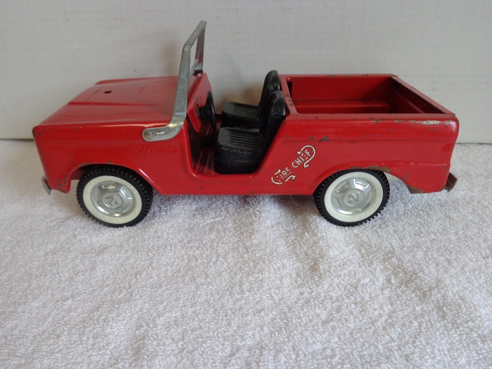 **Nylint 1960's Ford Bronco Fire Chief Vintage Toy Pressed Steel 11 ...