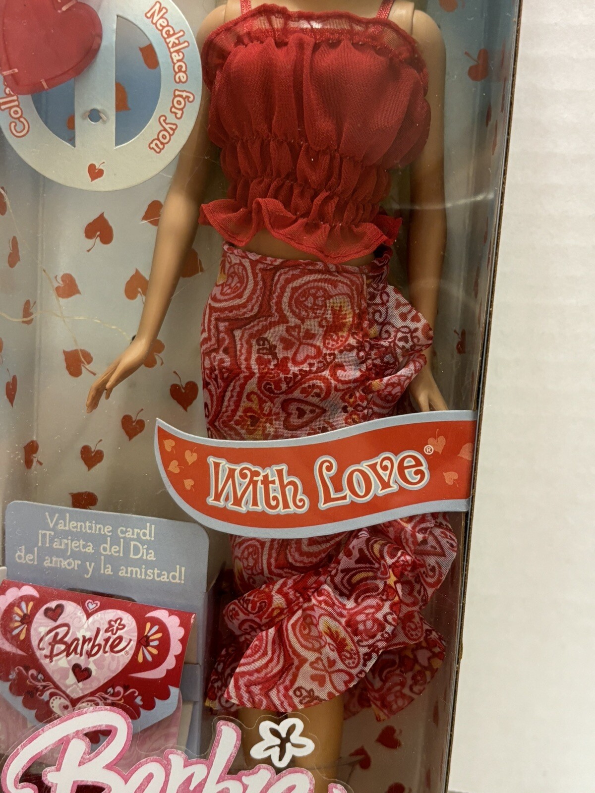 2005 BARBIE with Love Valentine's Day Doll Blonde Heart Necklace Mattel ...