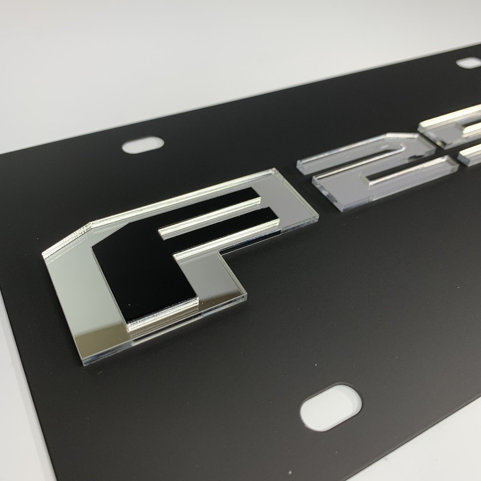 Ford F-250 Vanity License Plate (Licensed Mirrored Emblem Premium Matte ...