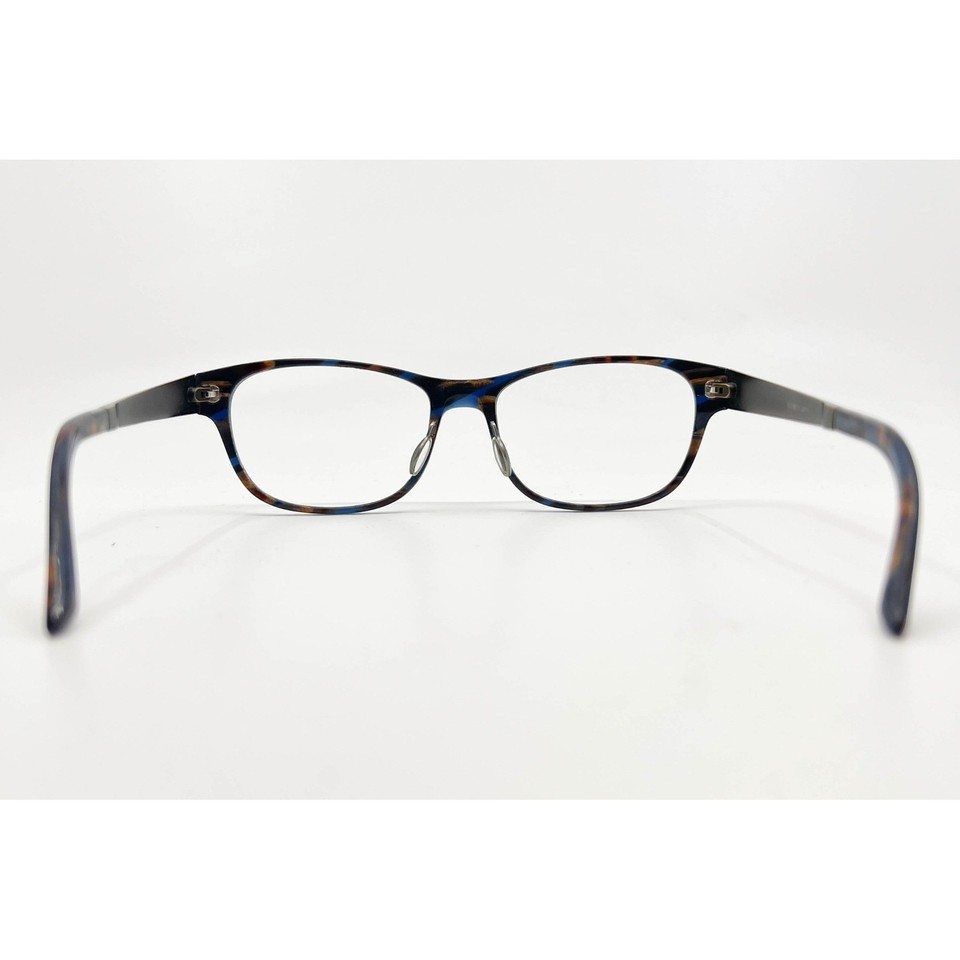 Eyeglasses Frames Made in Japan Blue Tortoise Pattern Metal Temples ...