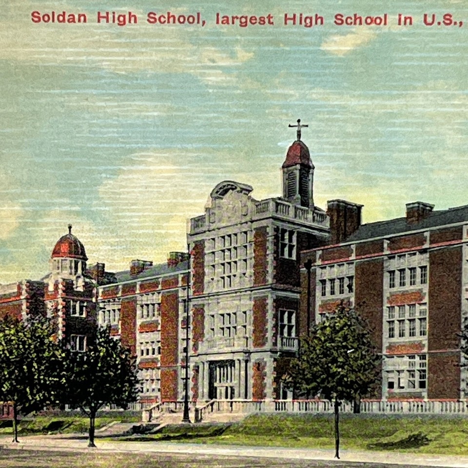 Vintage St. Louis, MO Postcard Soldan High School Missouri Unposted | eBay