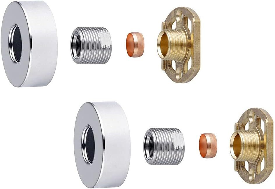 Shower Mounting Bar Valve Fixing Kit Brackets for Bar Shower Or Bath ...