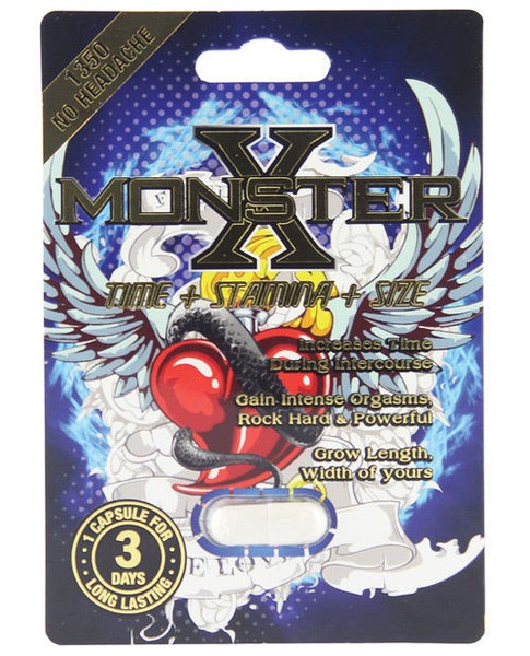 X Monster Sex Male Enhancement Pills 6 Capsule Bottle for sale online ...