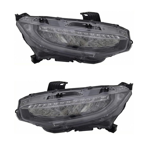 PAIR OF HEADLIGHTS FITS HONDA CIVIC SI COUPE 1.5L 2019 BY HO2503176 ...