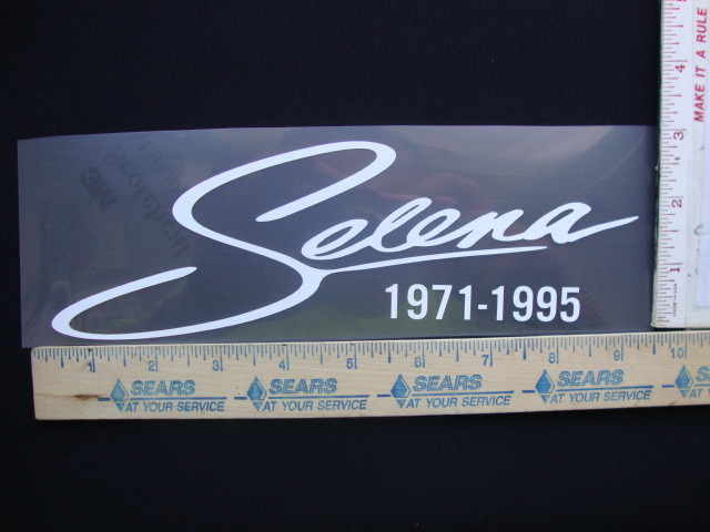 Selena Quintanilla Memorial Vinyl Decal 9" Wide White Bumper Sticker ...