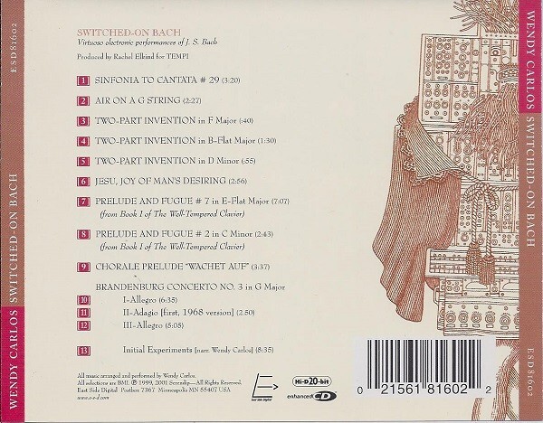 Wendy Carlos ‎– Switched-On Bach cd 21561816022 | eBay