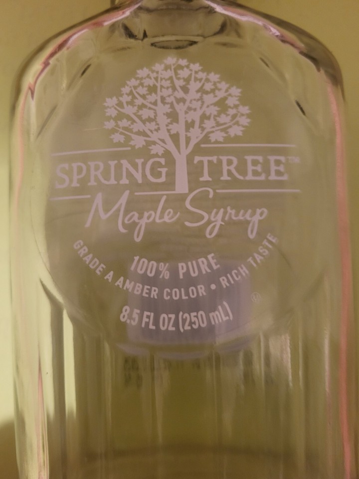 2 EMPTY MAPLE SYRUP BOTTLES-SPRING TREE AND A SMALL DICKINSON'S MAPLE SYRUP SFH | eBay