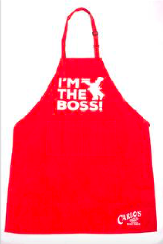 Carlos The Cake Boss "Im The Boss" Apron Bake Shop Hoboken Red One Size ...
