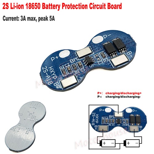 2S 3A 7.2V 7.4V 18650 Li-ion Lithium Battery Protection PCB Round Board ...