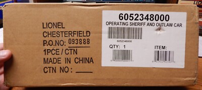 LIONEL 6-52348 HOLLOWEEN OPERATING SHERIFF & OUTLAW CAR NIB SEALED O ...