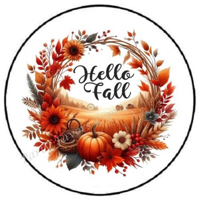 HELLO FALL AUTUMN ENVELOPE SEALS LABELS STICKERS PARTY FAVORS | eBay