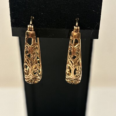 PAJ 925 Mark Sterling Dangling Earrings In A Gold Tone | eBay