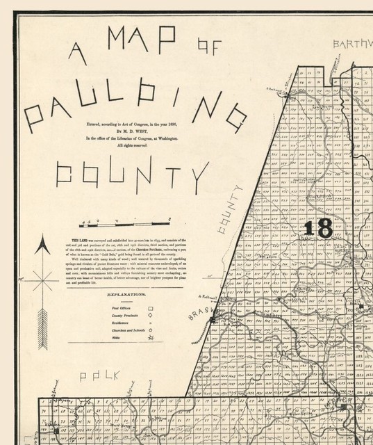 Paulding County Georgia - West 1896 - 23.00 x 27.42 | eBay