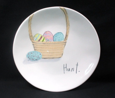 Ceramic Rae Dunn 8.25" Plate - Easter Egg Hunt - Artisan Collection ...