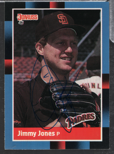 Jimmy Jones Padres Autographed 1988 Leaf Donruss #141 w/COA ...