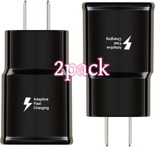 2x Adaptive Fast Charging Wall Plug Charger For Samsung iPhone Galaxy ...
