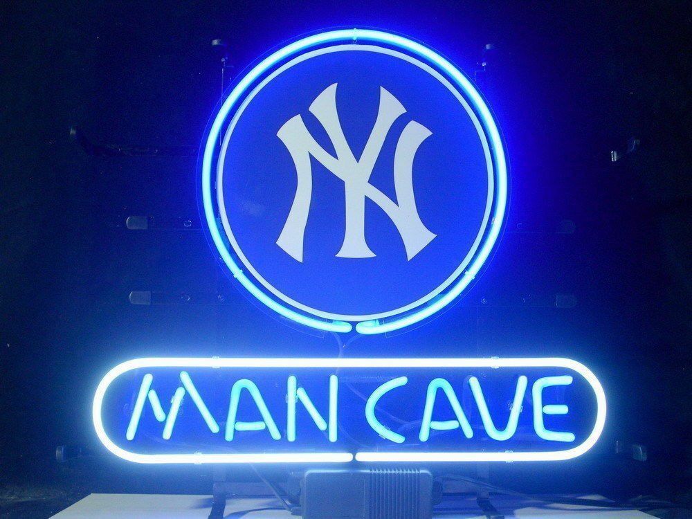 20"x16" New York Yankees Man Cave Neon Sign Light Lamp Wall Decor Bar ...