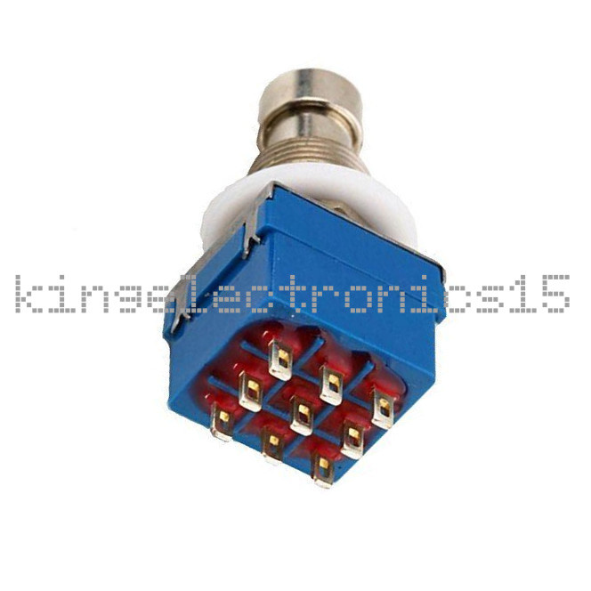 10PCS 9Pin 3PDT Guitar Effect Stomp Switch Pedal Box Foot Metal True ...