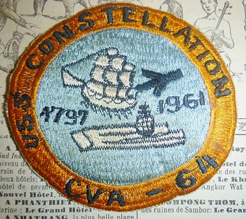 US NAVY - 1964 Patch - USS CONSTELLATION - CVA 64 - Carrier, Vietnam ...