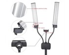 TAT TECH Portable Adjustable Dual Head LED Floor Lamp Tattoo Salon Work ...
