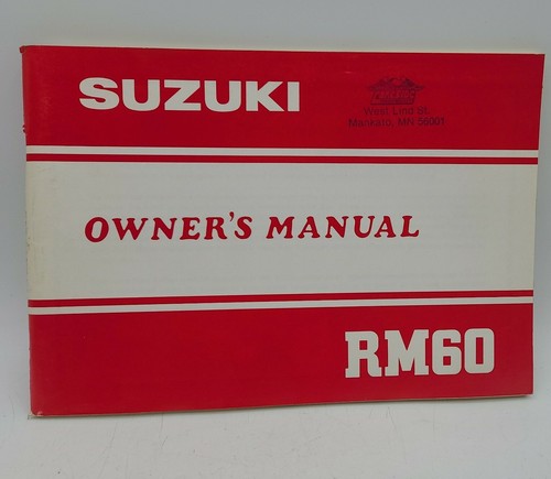 NOS Genuine Suzuki OEM Owners Manual 1982 RM60 99011-46694-03A rm 60 ...