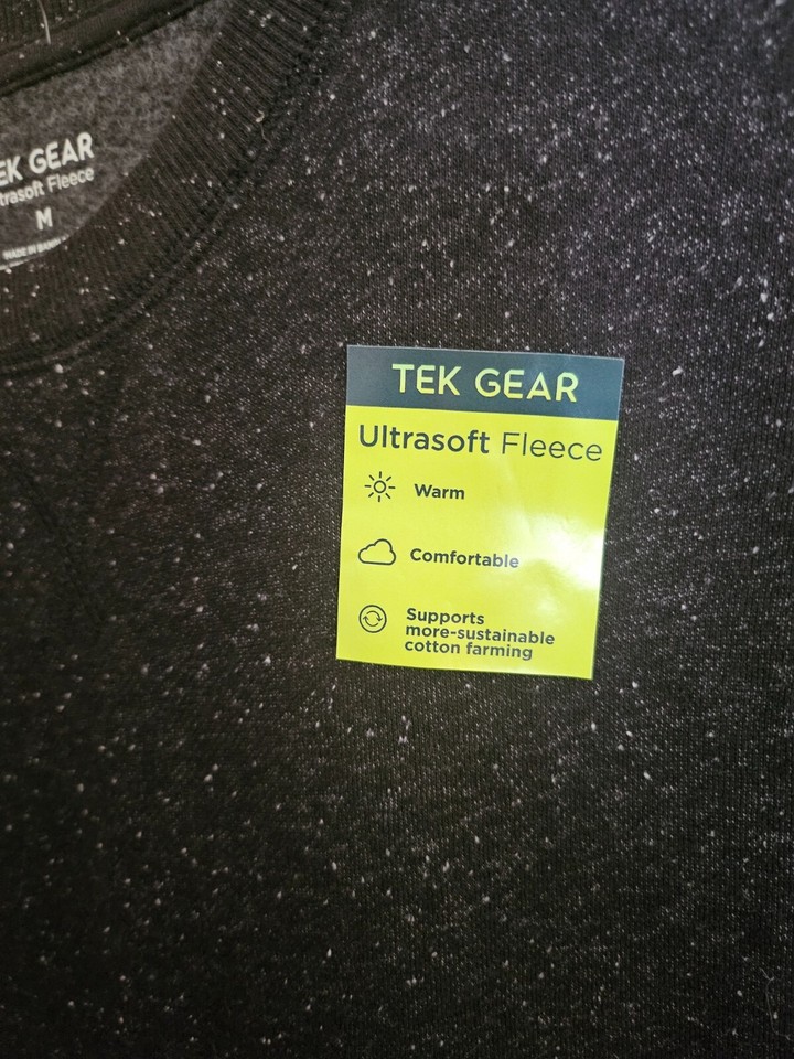TEC GEAR MENS ULTRASOFT FLEECE PULLOVER, CHARCOAL, THUMB HOLES NWT | eBay