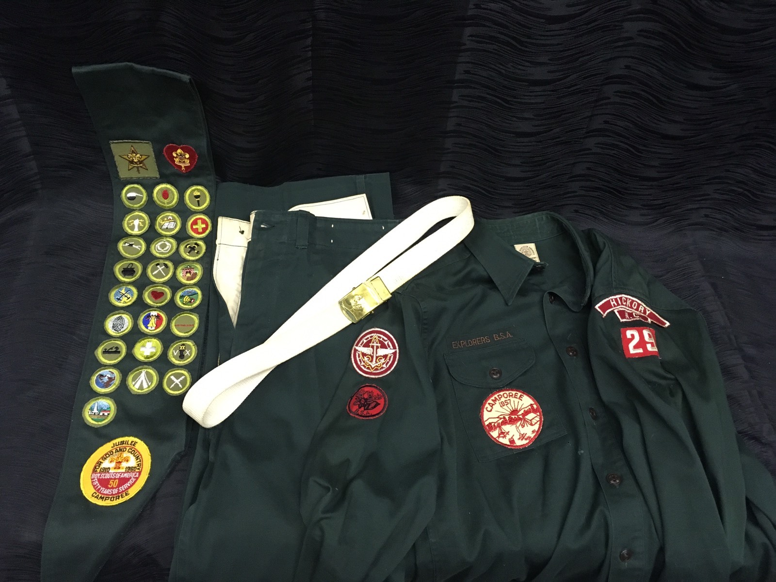 Rare Vintage BSA 1950s Explorer Boy Scout Uniform Badges Sash Pants ...