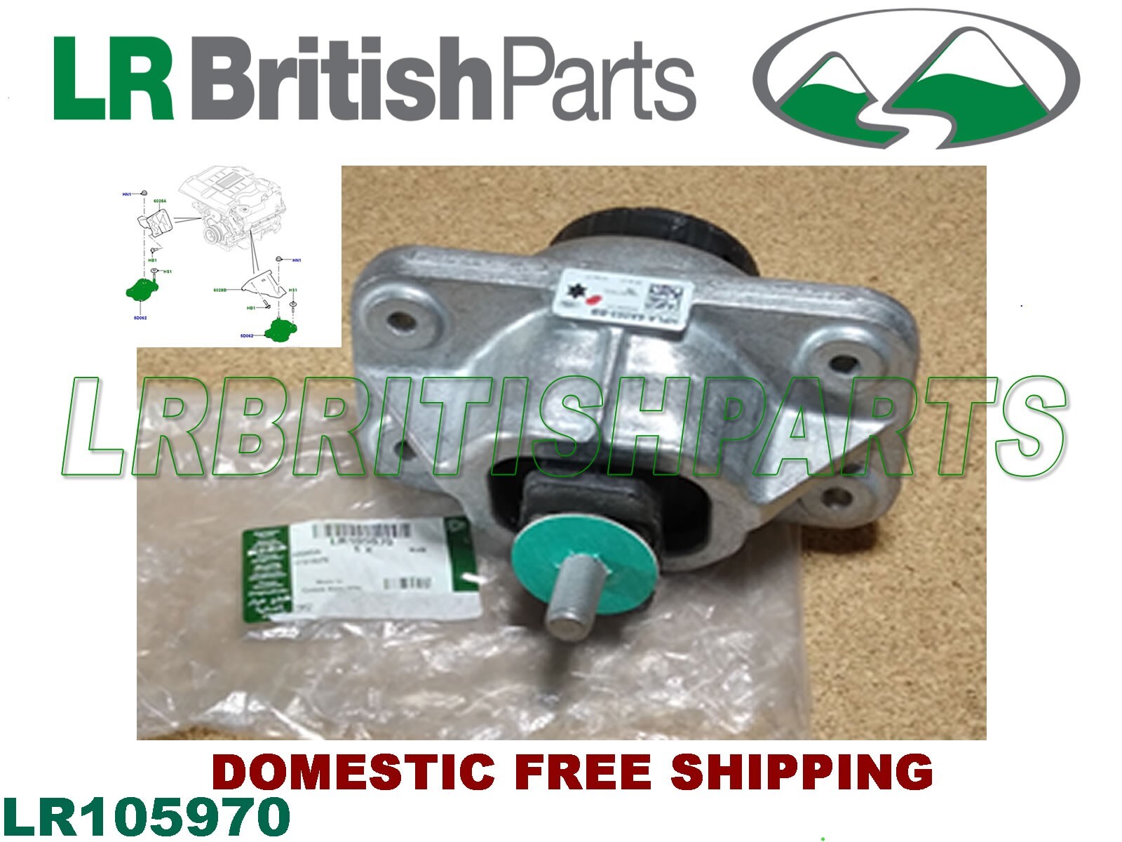 GENUINE LAND ROVER ENGINE MOUNT RANGE ROVER 13 RANGE ROVER SPORT 14 ...