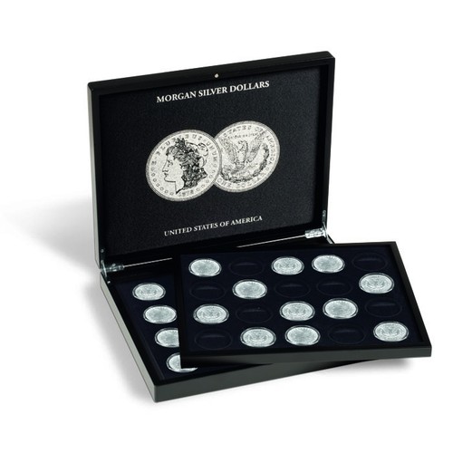 Morgan Silver Dollar Collection Presentation Box Gift Case + Extra Coin ...