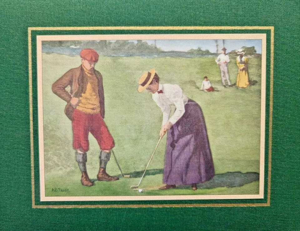 Vintage Victorian Golf Theme Guest Book New in Box | eBay